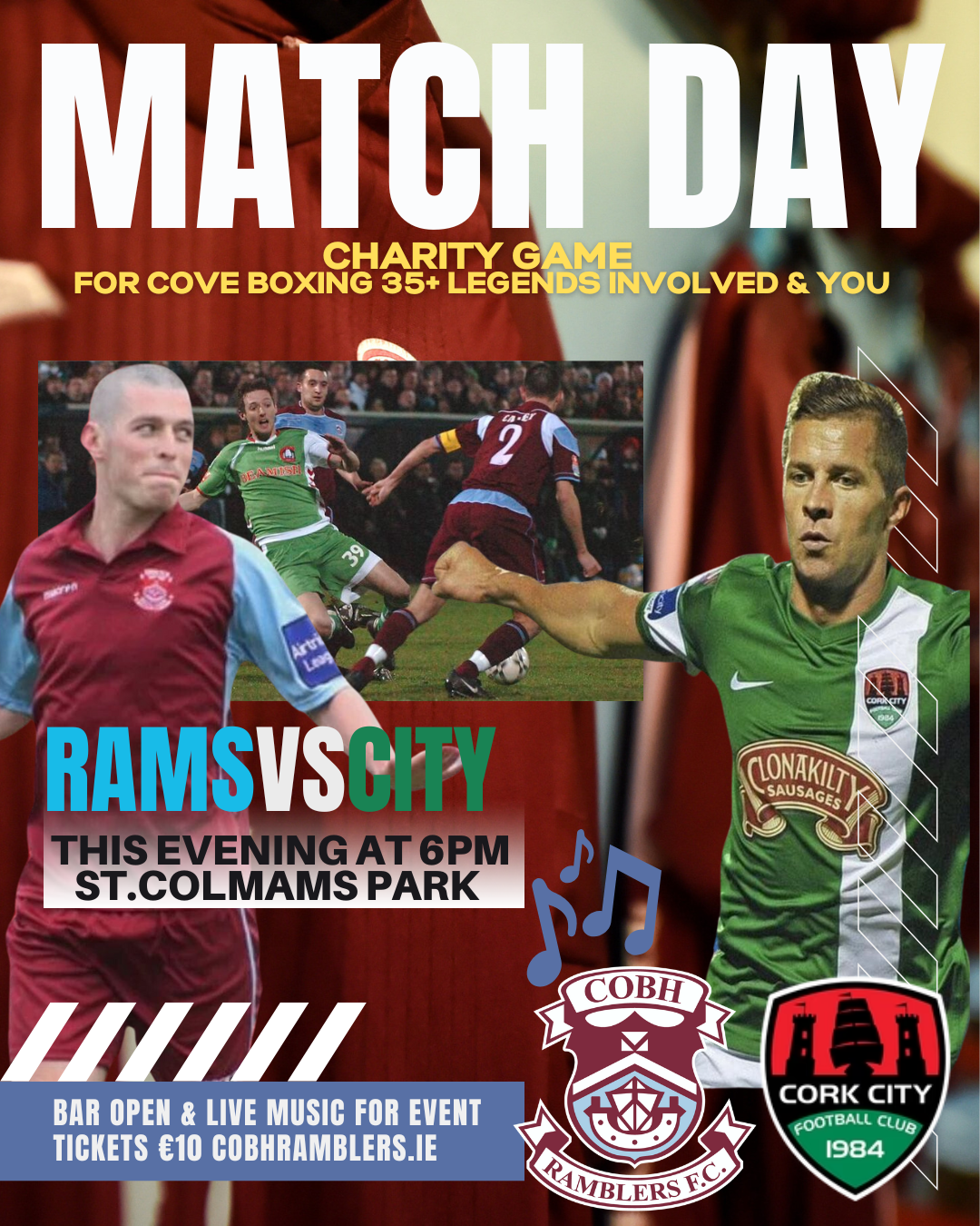 Cobh Ramblers 35+ Legends vs. Cork City 35+ Legends - Cobh Ramblers ...